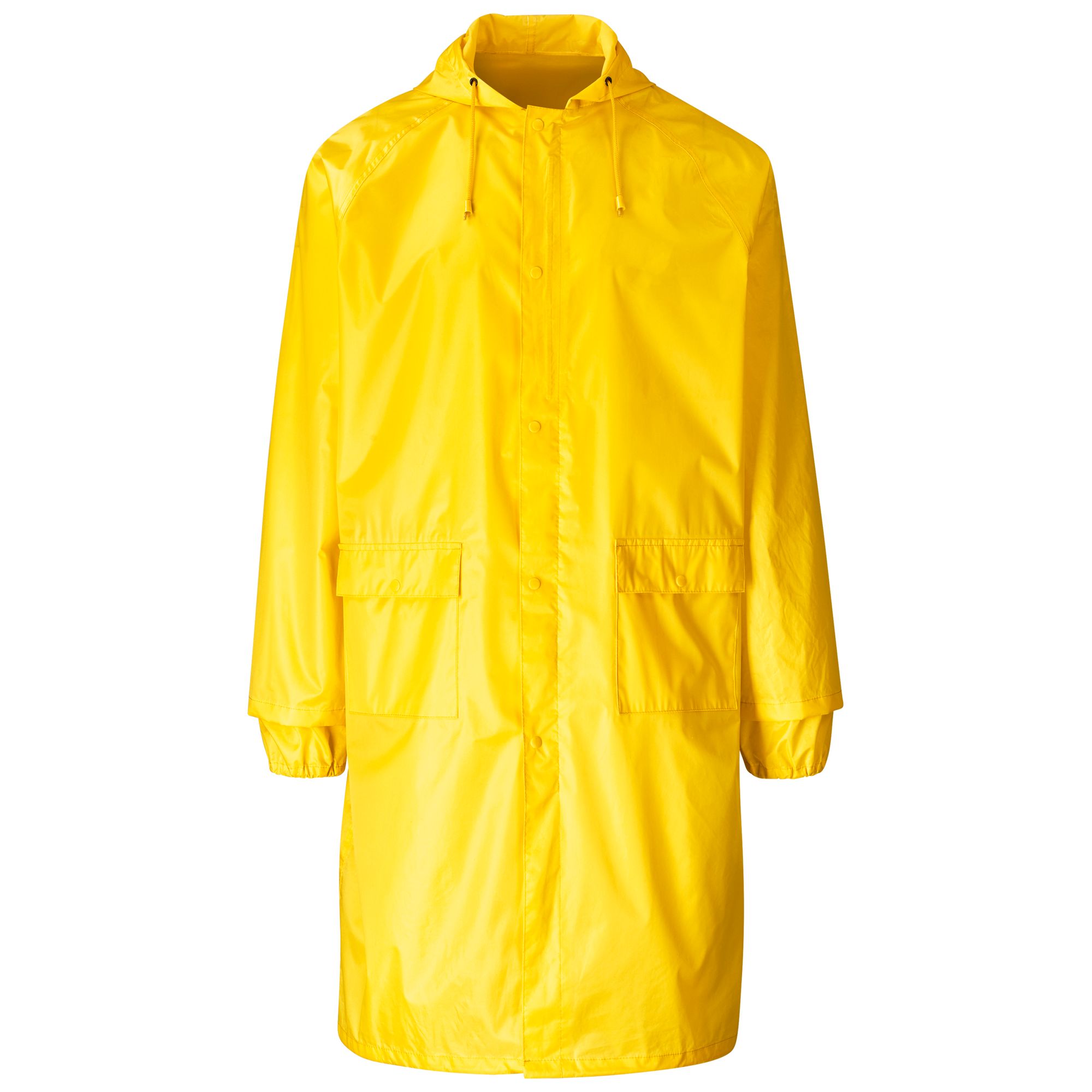 Thunder Rubberised Polyester/Pvc Raincoat - Yellow | Brand Innovation