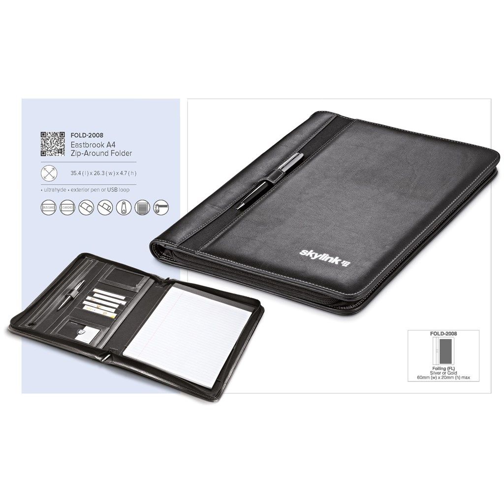 Altitude Eastbrook A4 Zip-Around Folder | Brand Innovation