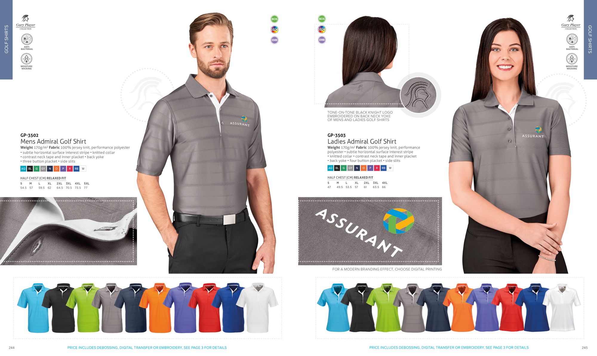 mens admiral golf shirt | Cosmos Clothing