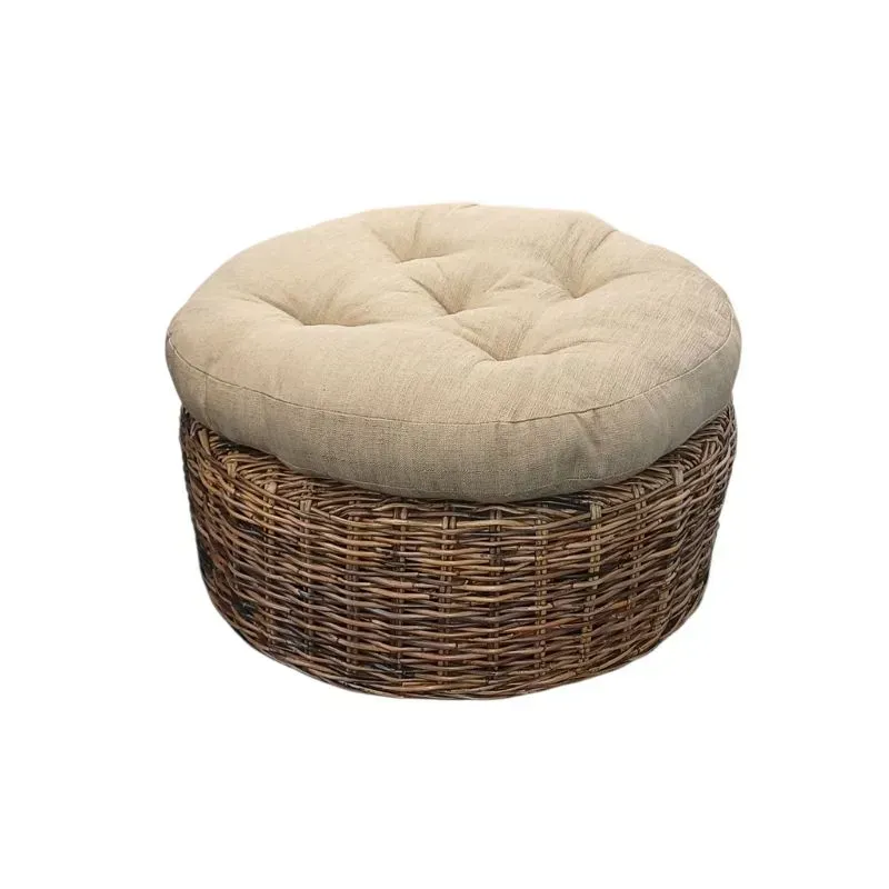 Tiger Croco Rattan Ottoman | Appliance World