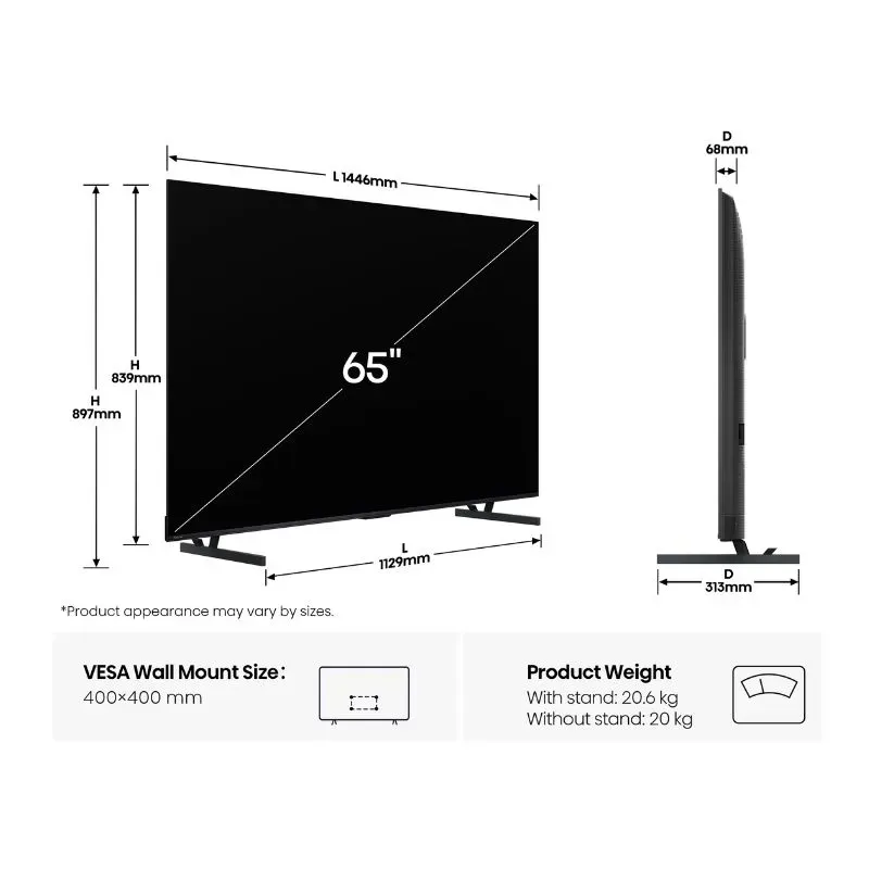 Hisense 65 Inch ULED 4K Mini LED Smart TV 65U6QPRO | Appliance World