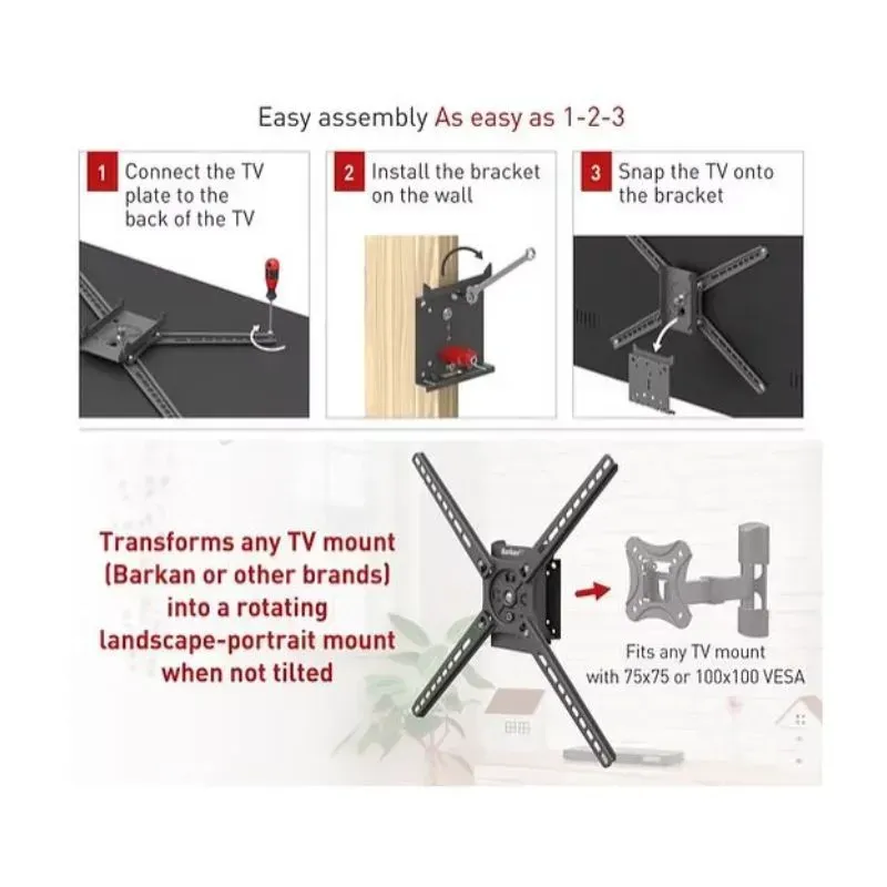 Barkan 13"- 65" Landscape Rotation TV Wall Bracket | Appliance World