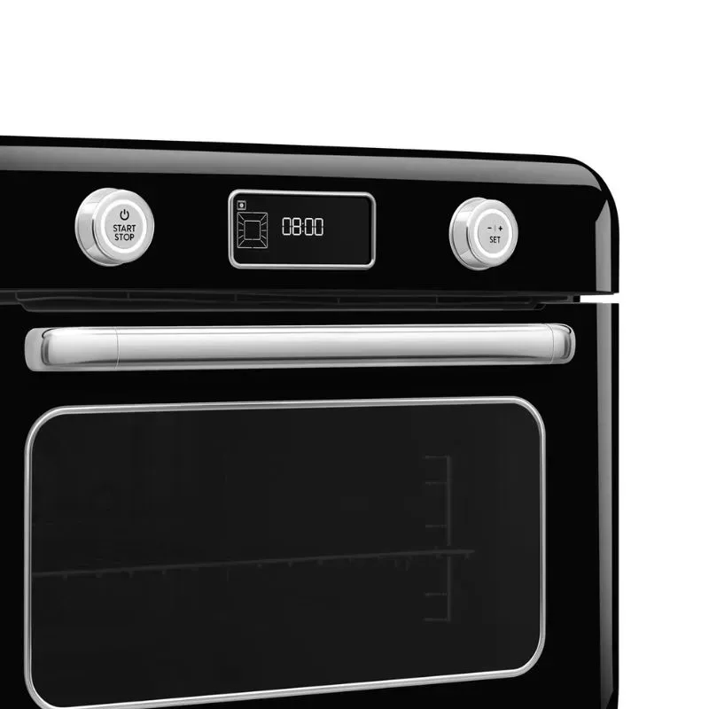 Smeg Retro 30L Glossy Black Countertop Steam Oven | Appliance World