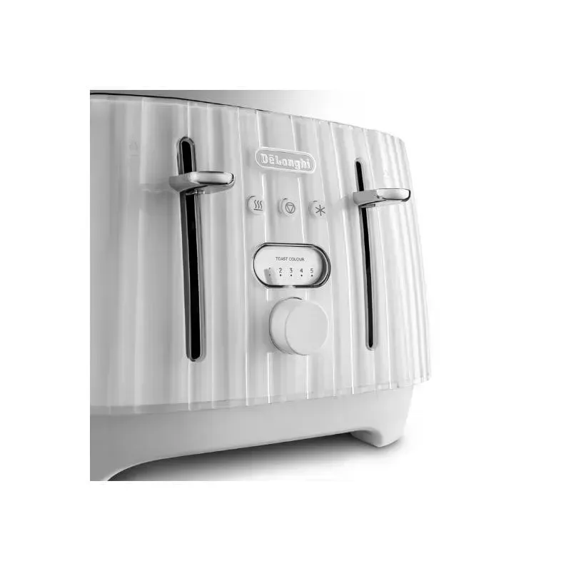 Delonghi Ballerina White 4 Slice Toaster | Appliance World