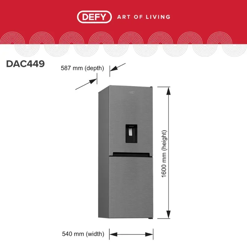 Defy 226L Metallic Bottom Freezer DAC449 | Appliance World