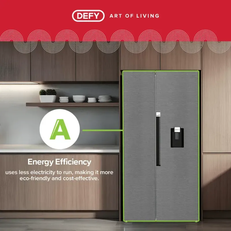 Defy 555L Naturelight Side by Side Fridge DFF547 | Appliance World