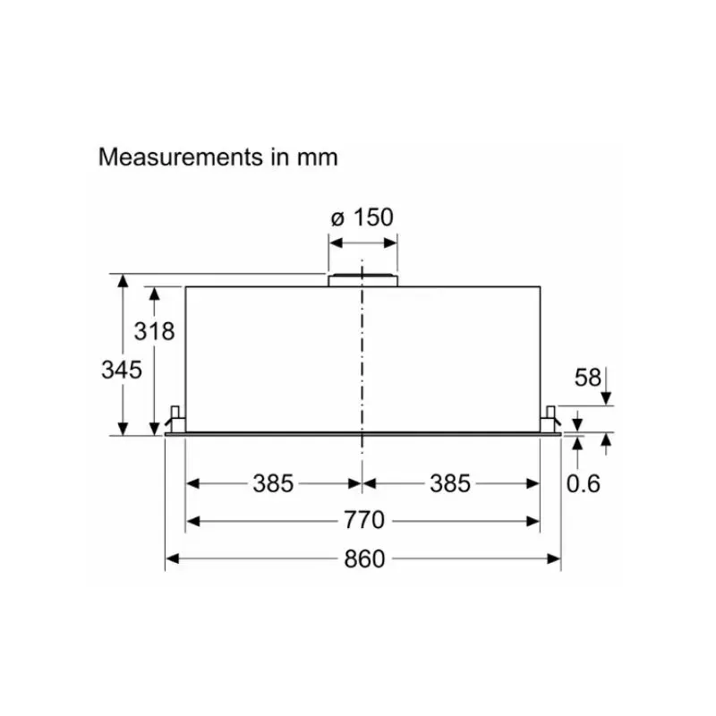 Bosch 86cm Built-in Canopy Extractor DLN87AC50 | Appliance World