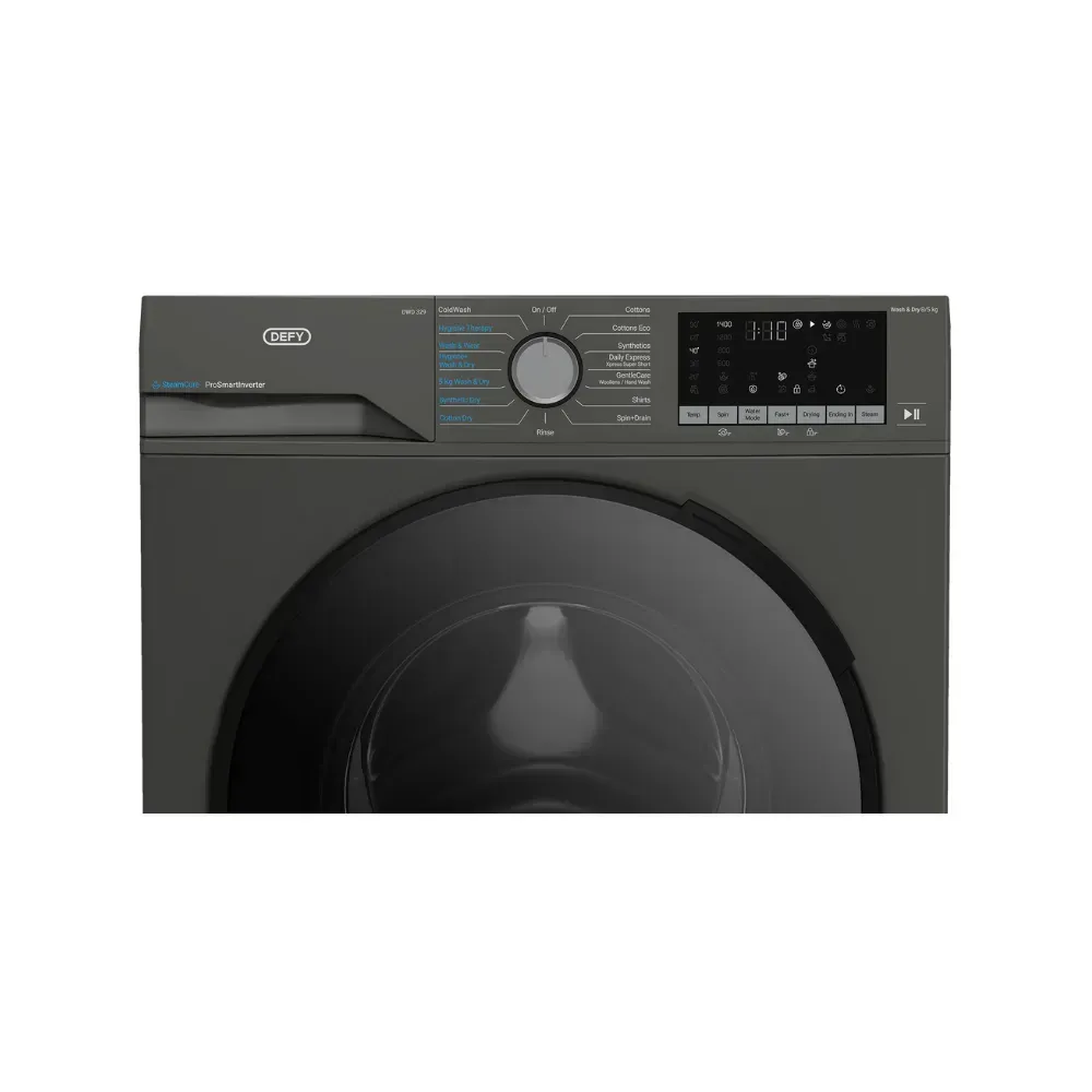 Defy 8/5kg SteamCure Manhattan Grey Washer Dryer DWD329 | Appliance World