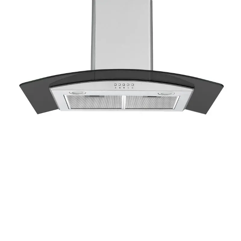Falco 90cm Curved Wall Mount Chimney Extractor FAL-90-38SG-B ...