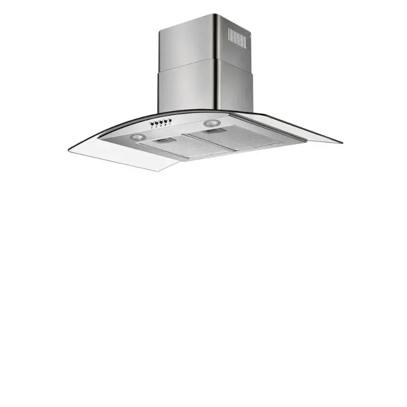 Falco 90cm Stainless Steel Curved Glass Extractor Fan FAL-90-CGS ...