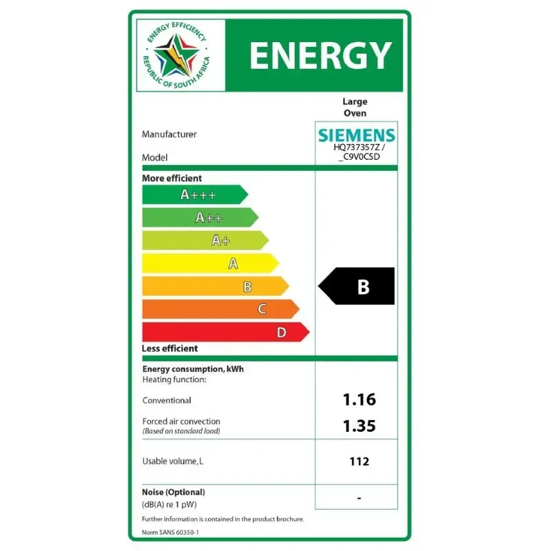 Siemens 112L 5 Burner Gas / Electric Cooker HQ737357Z | Appliance World