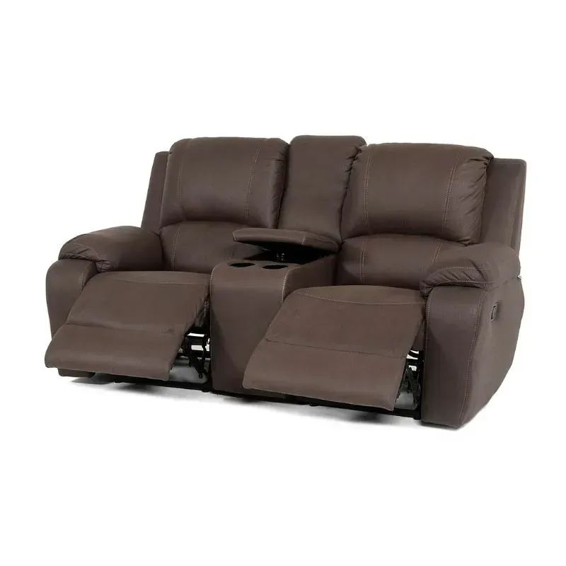 Calgan Lobatse 2 Seater 2 Action Console Bomber Espresso Recliner ...