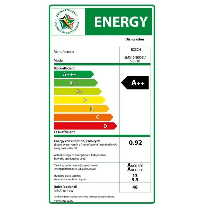 Bosch 13 Place Series 4 Dishwasher SMS46NI00Z | Appliance World
