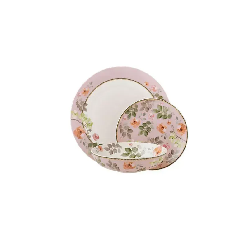 Maxwell & Williams Arcadia Coupe 12-Piece Pink Dinner Set | Appliance World