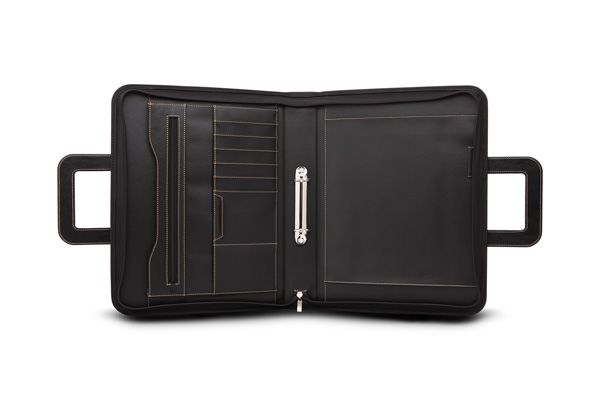 maestro executive folders - with zip & drop down handle - black with ...