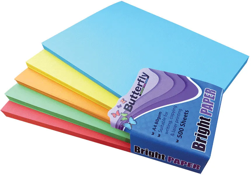 80gsm mixed paper reams - a4 - bright assorted - 500 pack | Office National