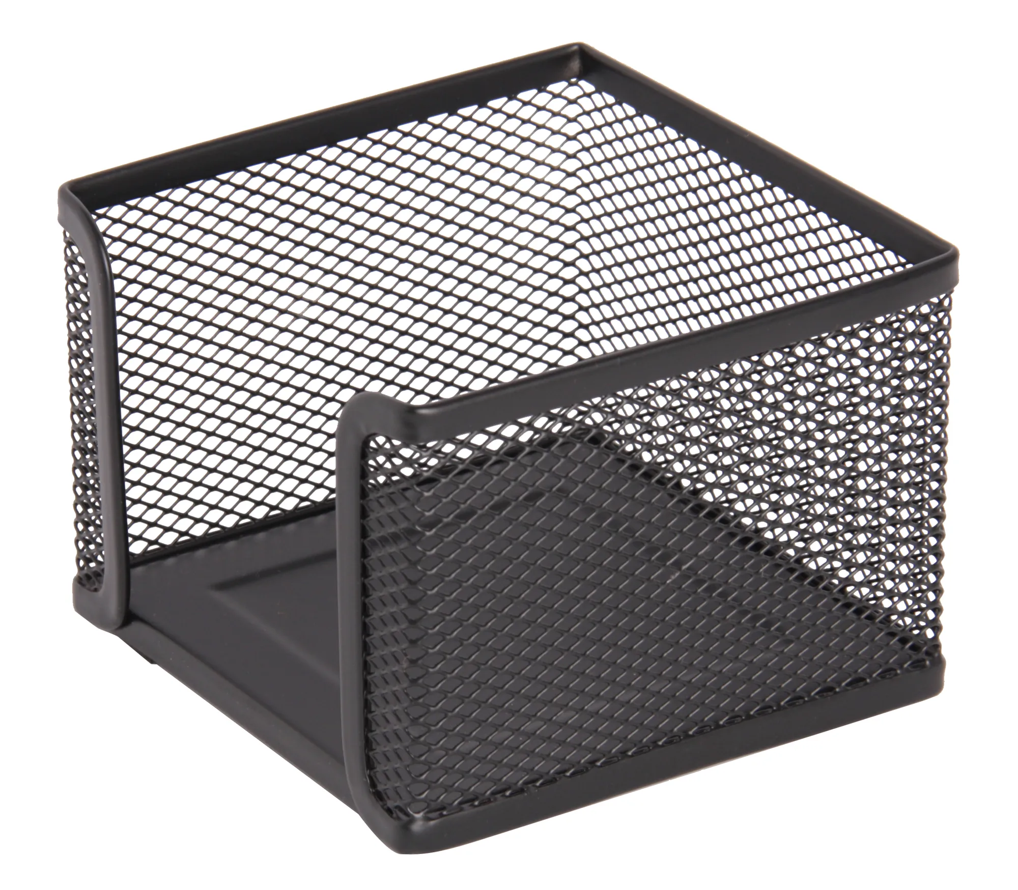 mesh steel desk range - paper cube holder - black | PMB Office National
