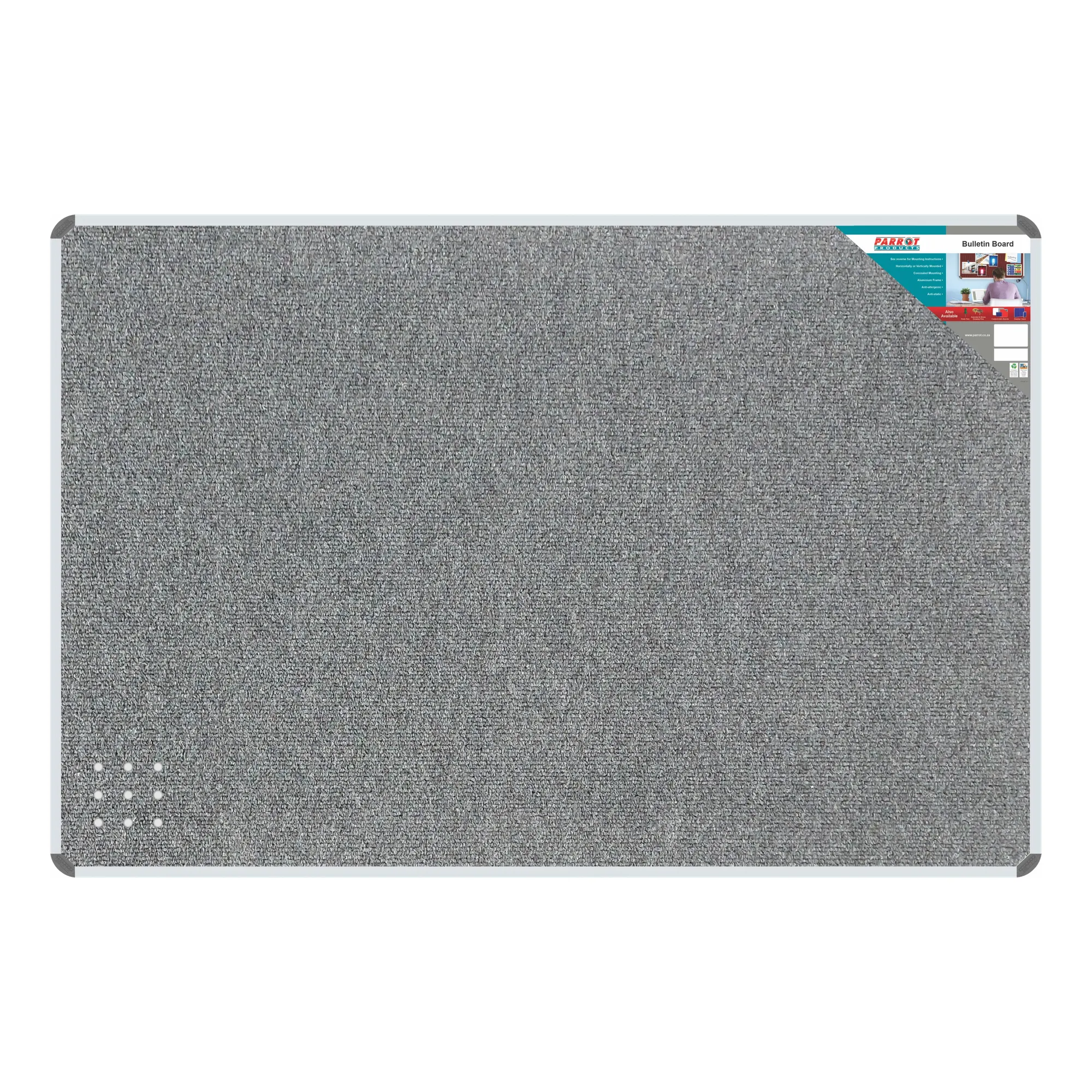 aluminium frame bulletin boards - 1500 x 1200mm - laurel grey | ABM ...
