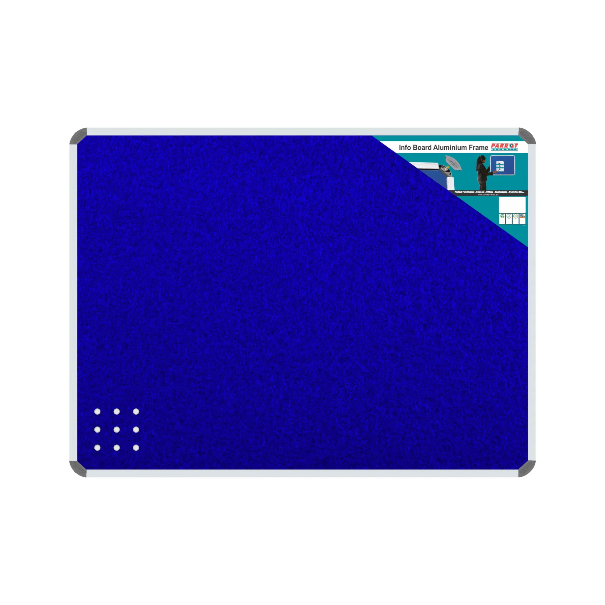 aluminium frame info boards- 600 x 450mm- royal blue | Office National