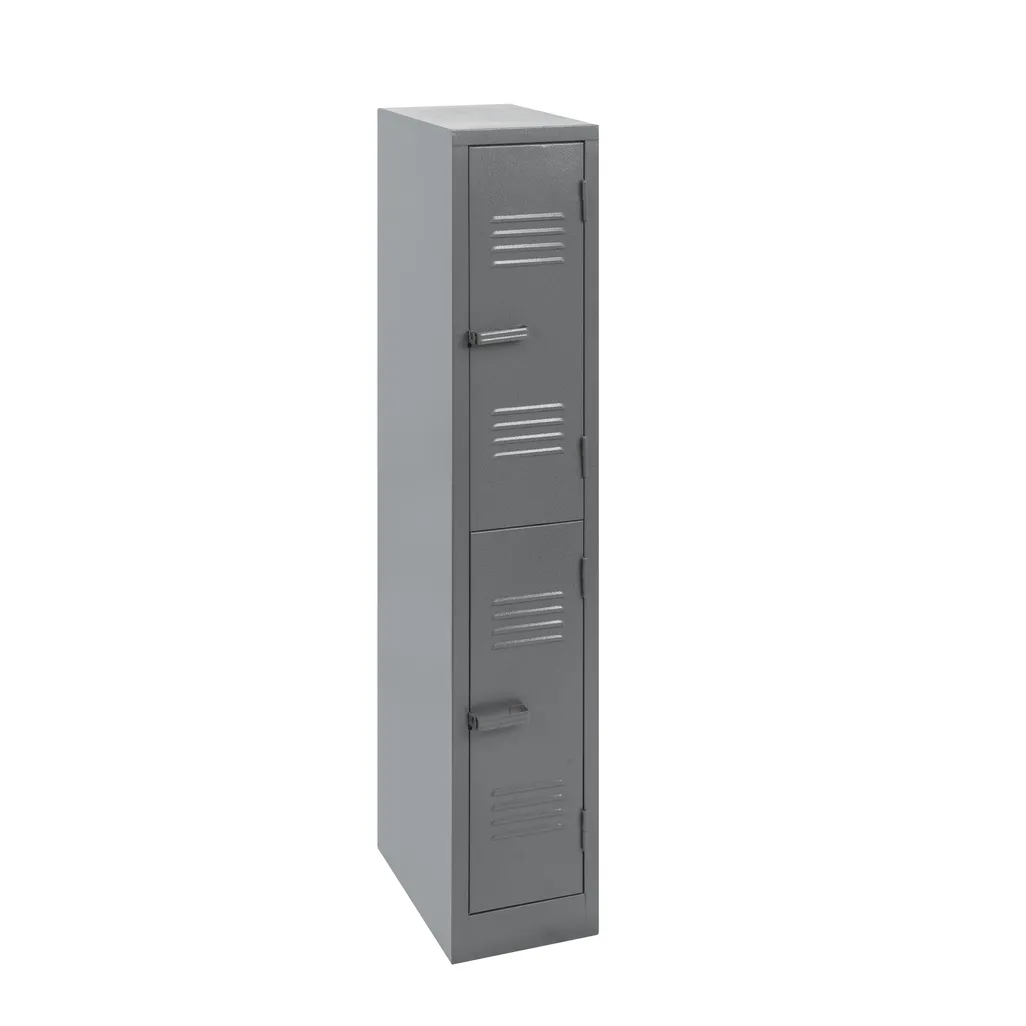 lockers - two tier locker 1800 x 300 x 450mm - hammertone grey ...