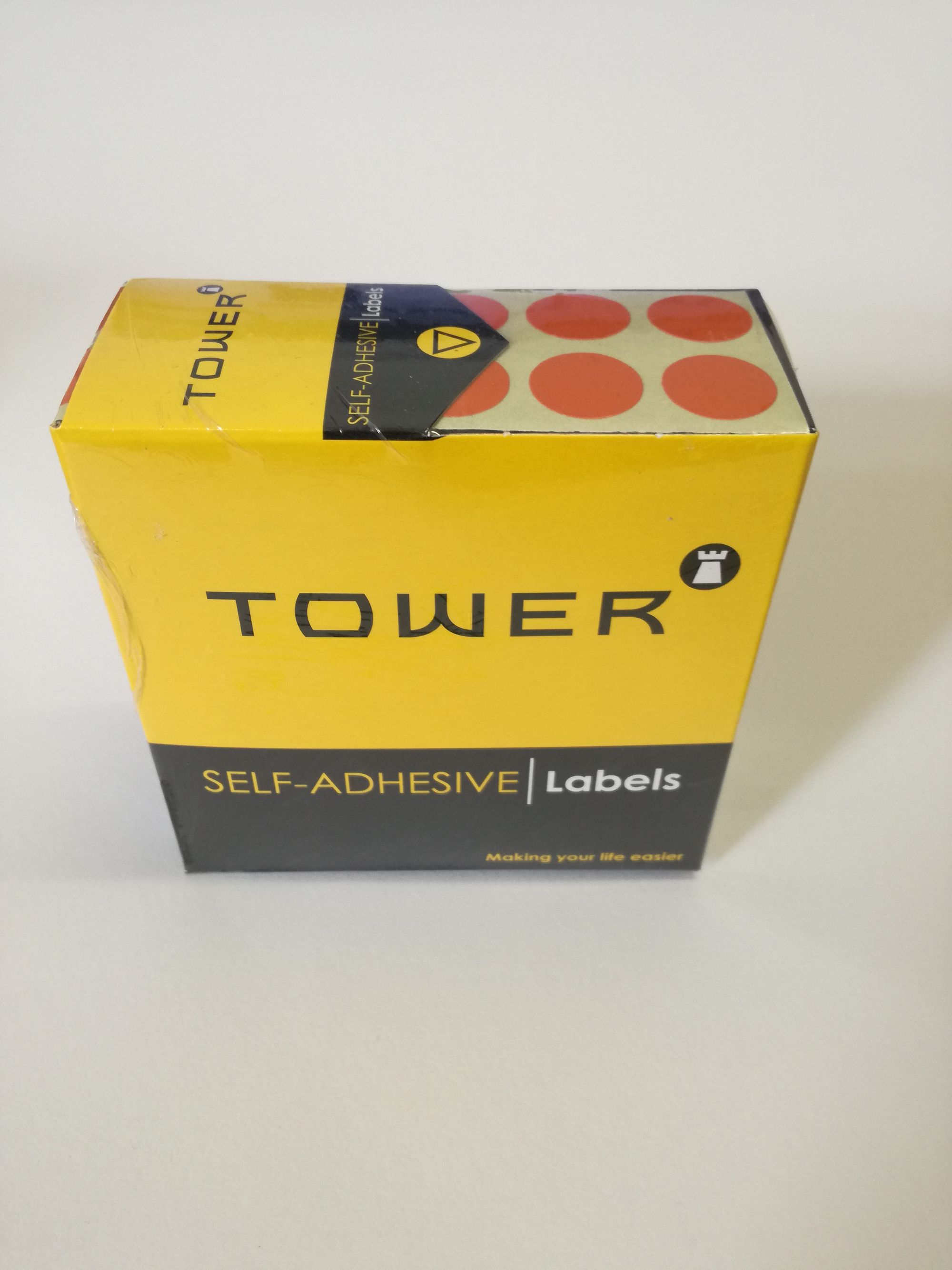 round colour code labels - 13mm - orange - 400 pack | Office National