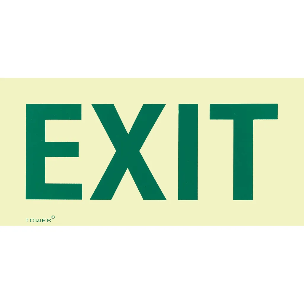 photoluminescent signs - exit - green | ABM Office National