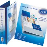 a4 pvc create-a-cover presentation binders - 70mm lever arch - black ...