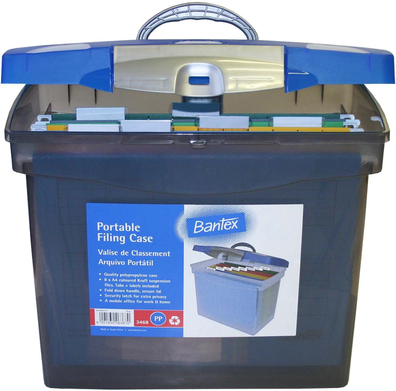 portable filing case - filing case - blue | Office National