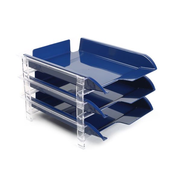 vision letter tray set - letter tray - blue | Office National