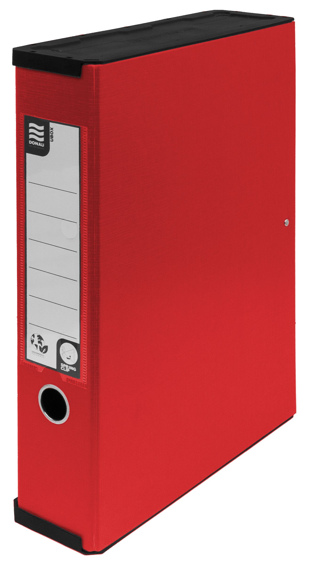 springclip box file - plastic - red | 4U Office National