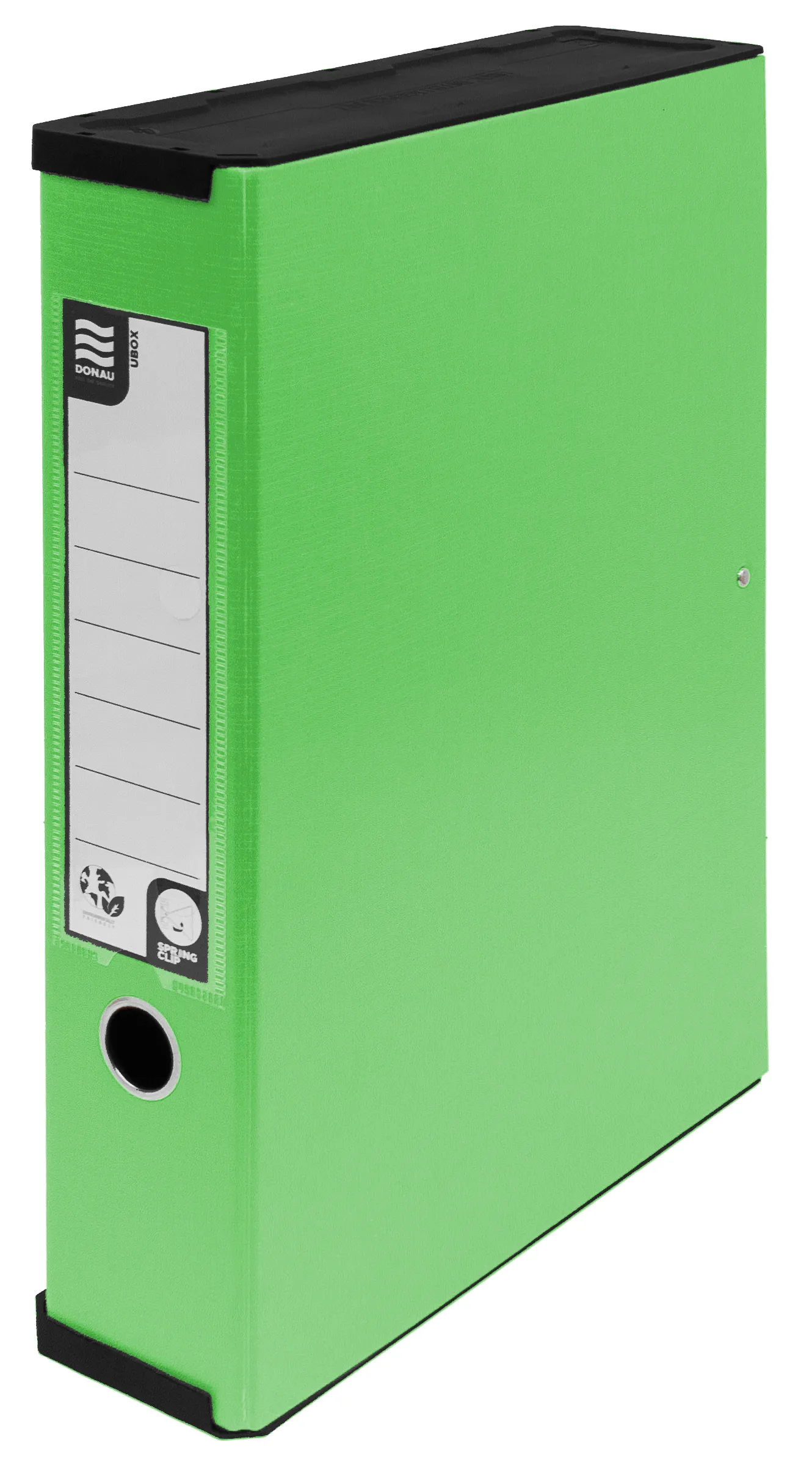 springclip box file - plastic - lime | PMB Office National