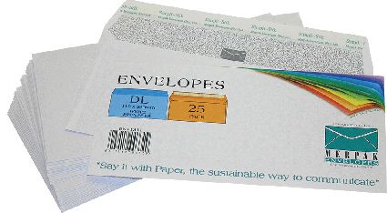 dl banker envelopes 110 x 220mm - peel-&-seal - opaque - white - 25 ...