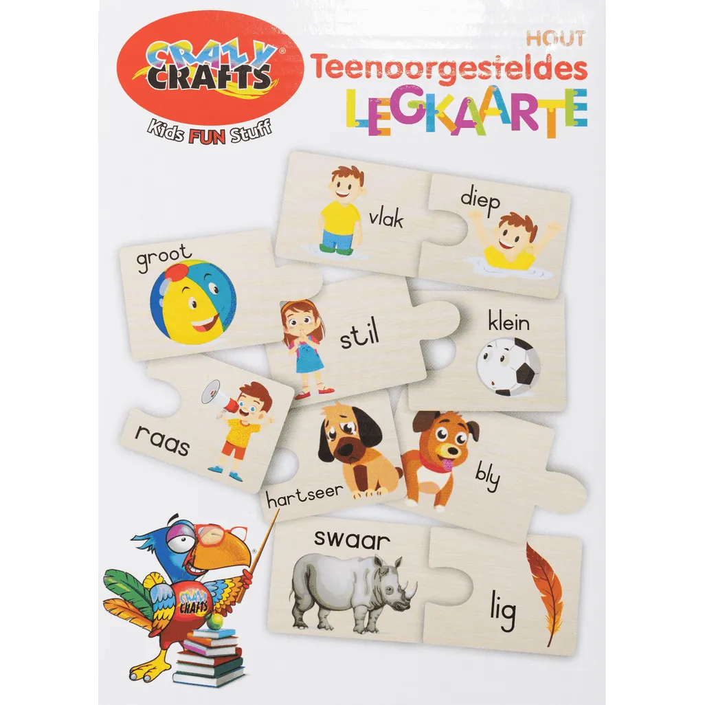 afrikaans wooden puzzle - opposites | Edwards Office National