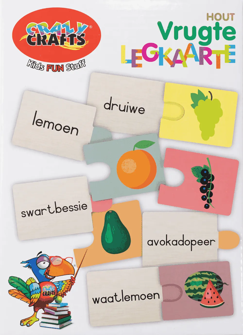 afrikaans wooden puzzle - fruit | Eagle Office National