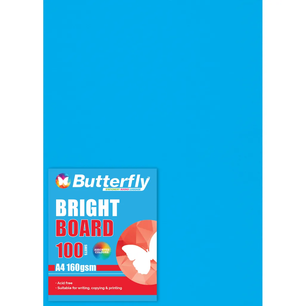 160gsm bright board - a4 - blue - 100 pack | Office National