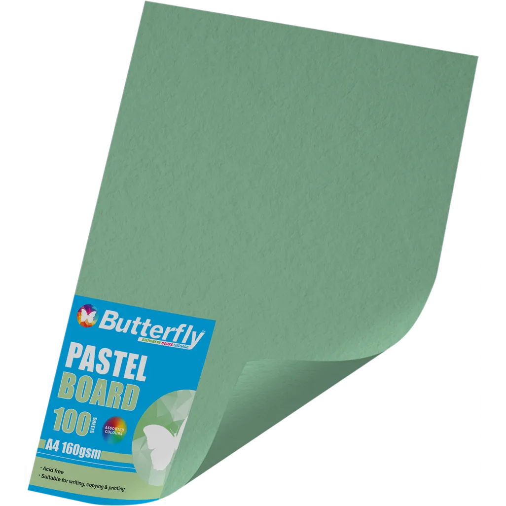 160gsm pastel board - a4 - green - 100 pack | Office National