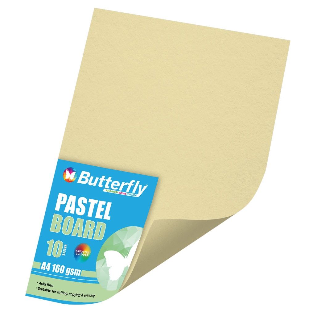 160gsm pastel board - a4 - buff - 10 pack | Office National