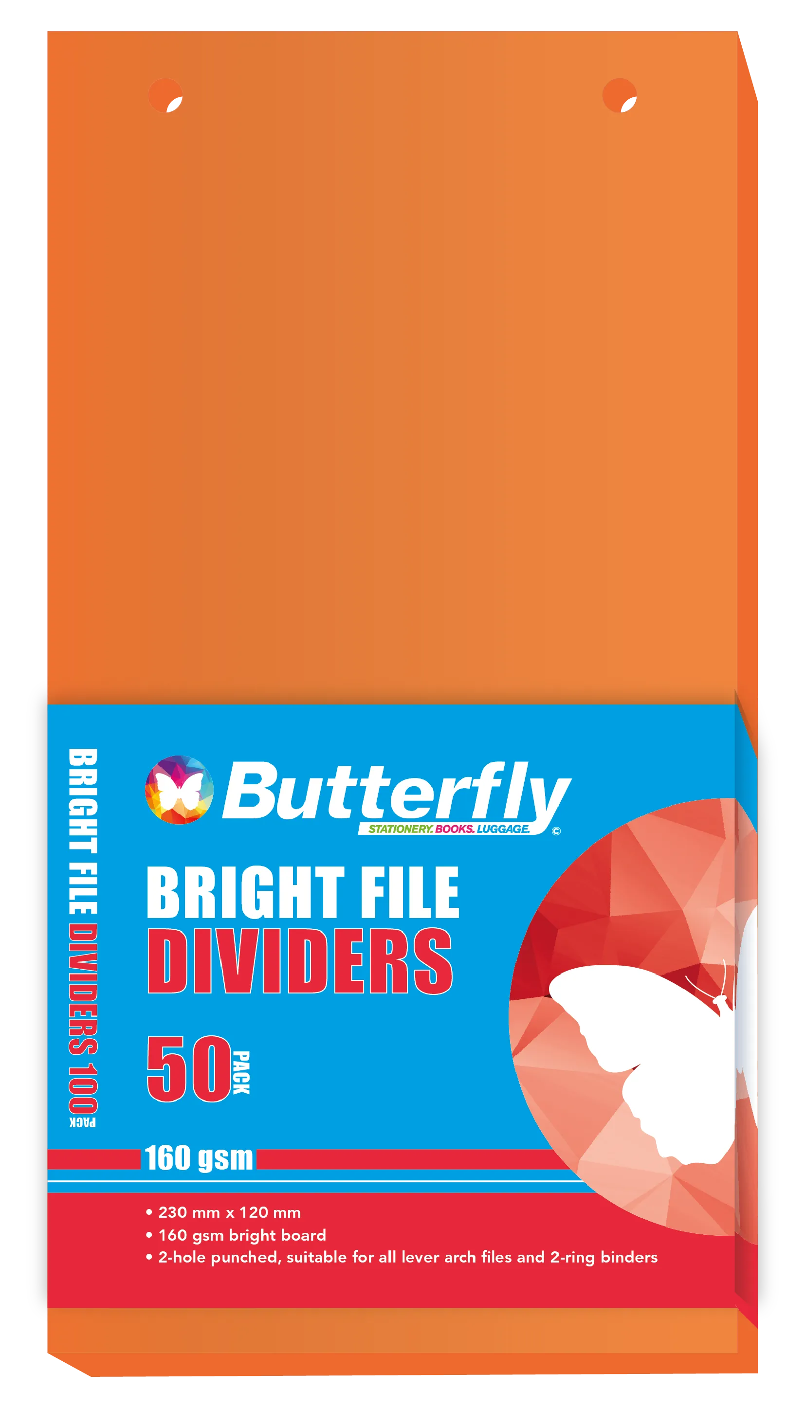 board dividers - divider - bright orange - 50 pack | Office National