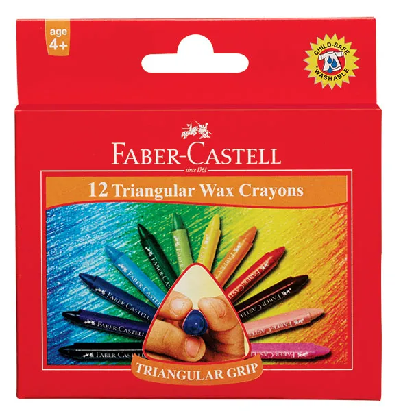 triangular wax crayons - 12 pack | Folio Office National
