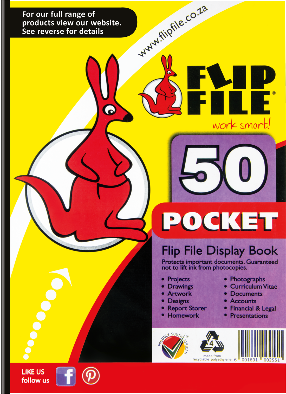 display books - a4 50 pocket | PMB Office National