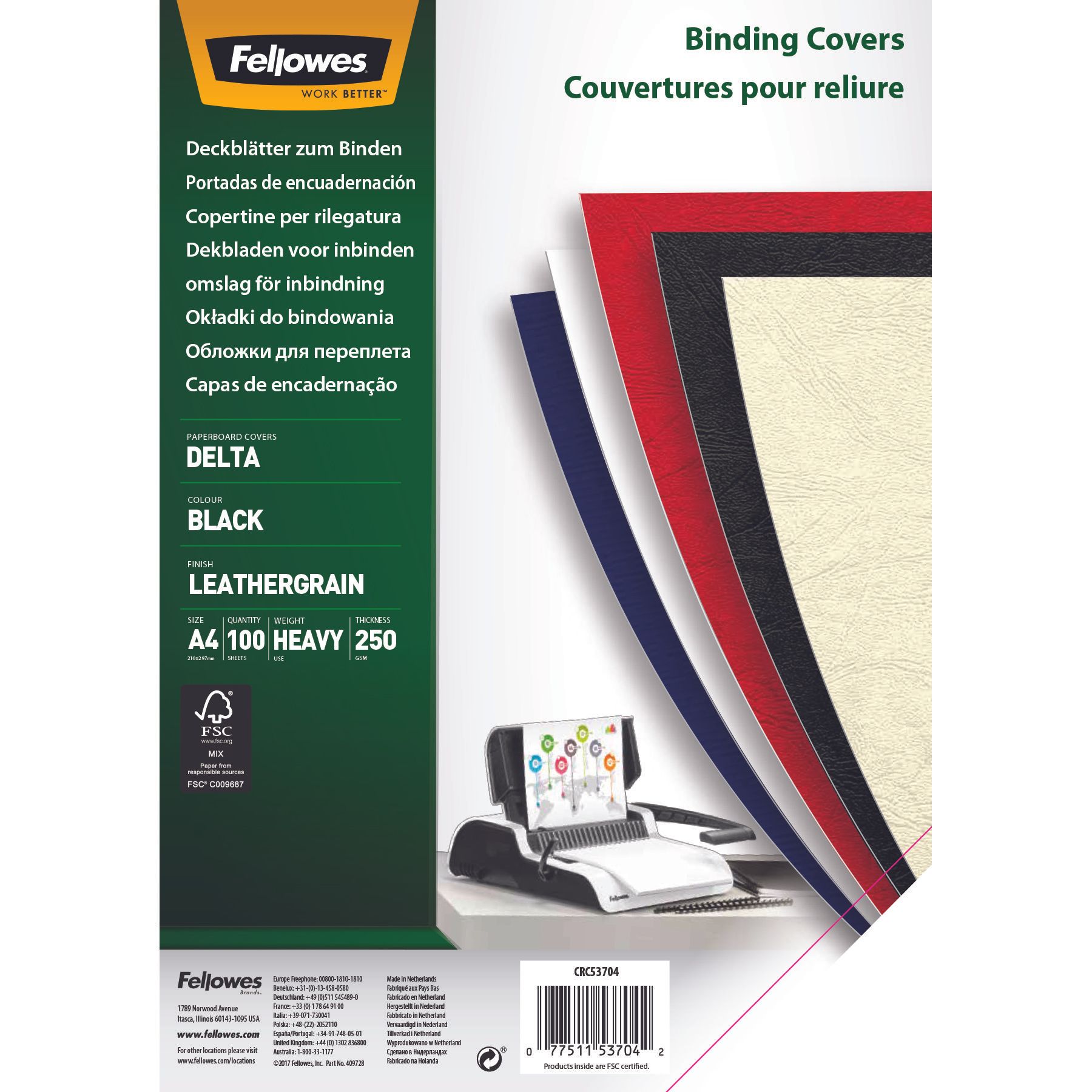 delta leatherboard binding covers - 250gsm - black - 100 pack | Anesh ...