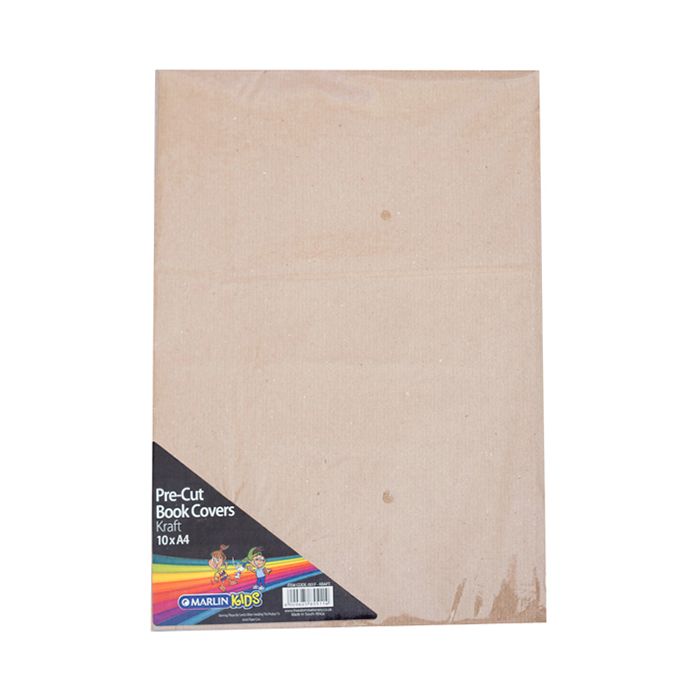 precut book covers - a4 kraft - 10 pack | Access Office National