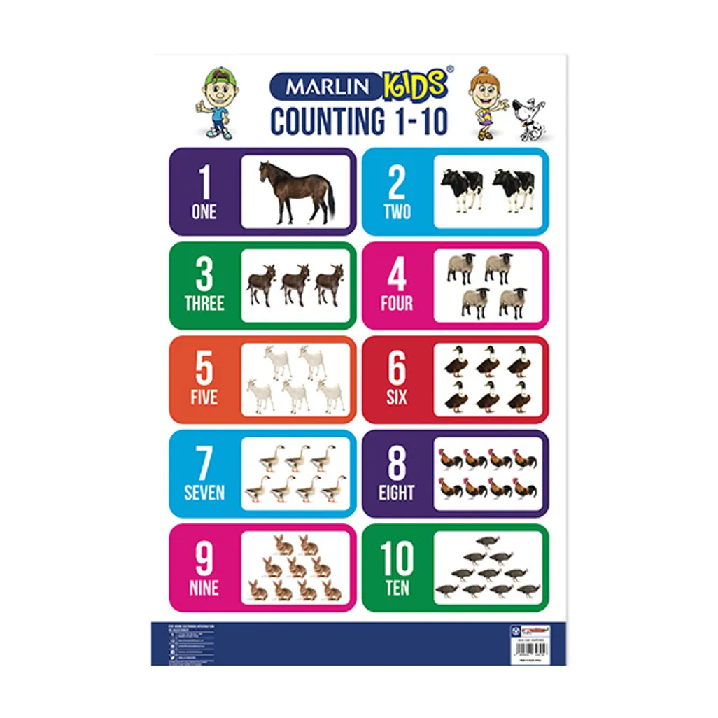 kids charts - counting 1-10 | Office National