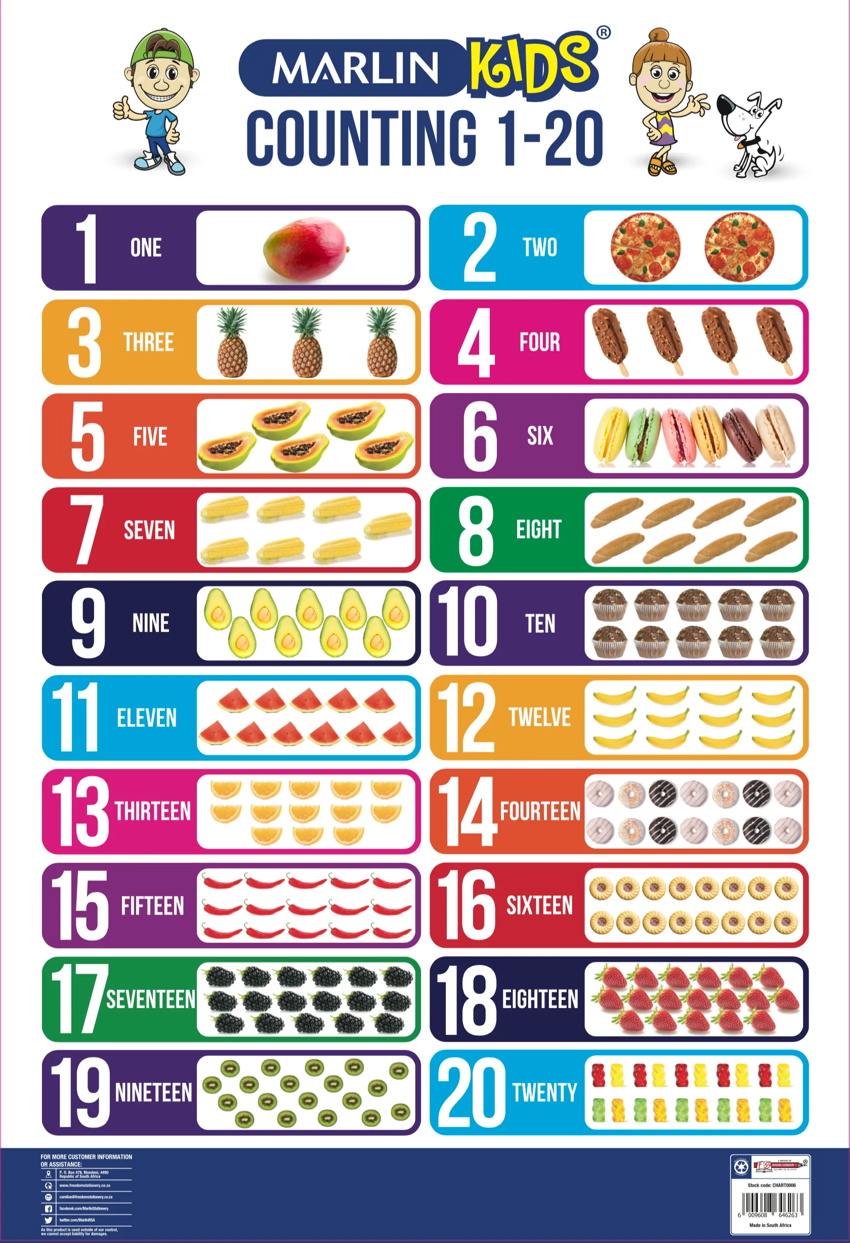 kids charts - counting 1-20 | Folio Office National