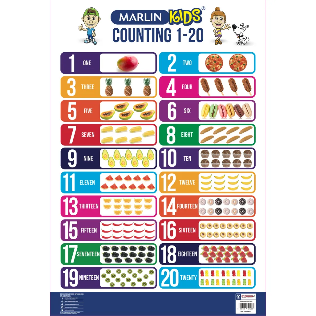 kids charts - counting 1-20 | Evergreen Office National