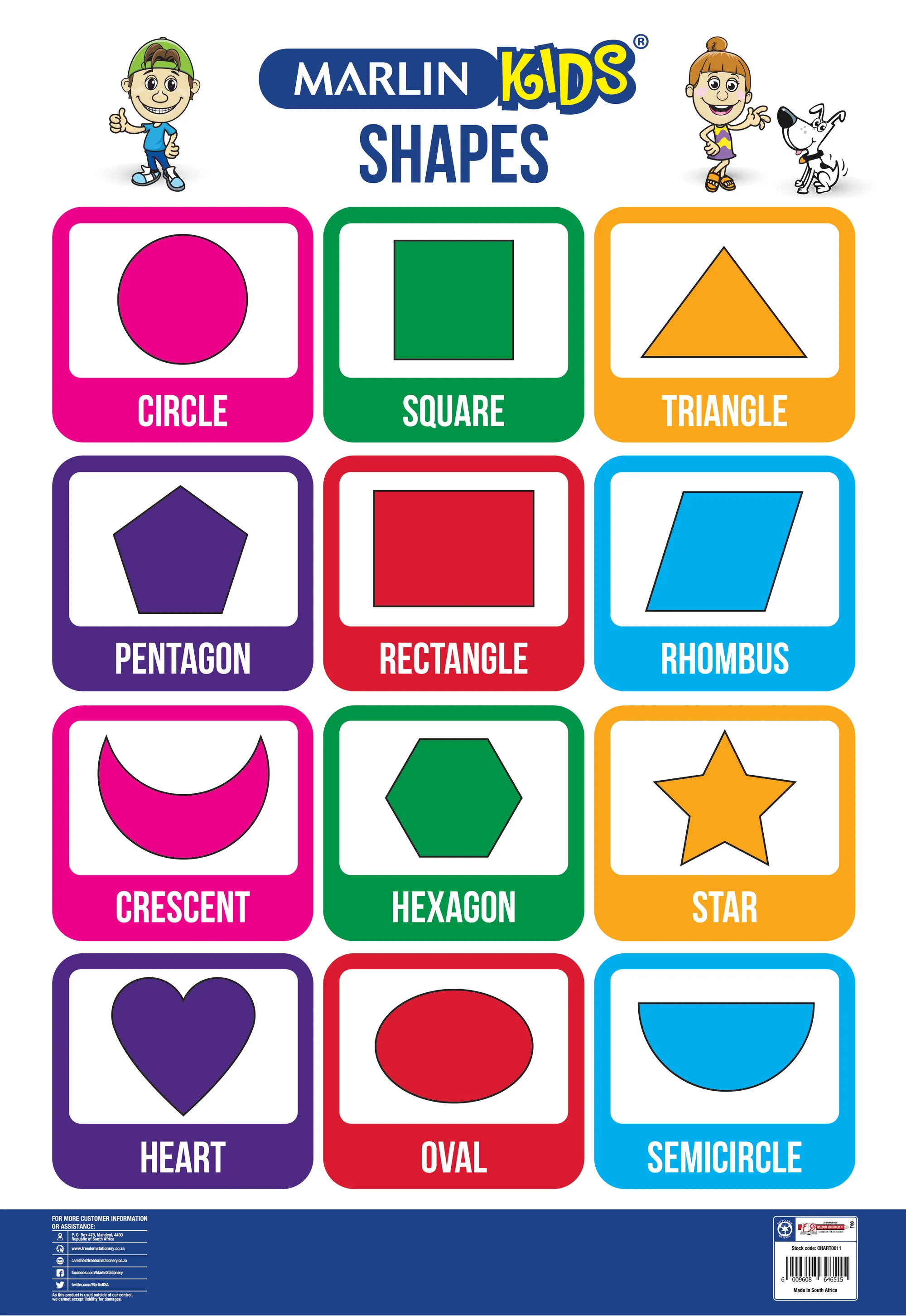 kids charts - shapes | PDK Office National