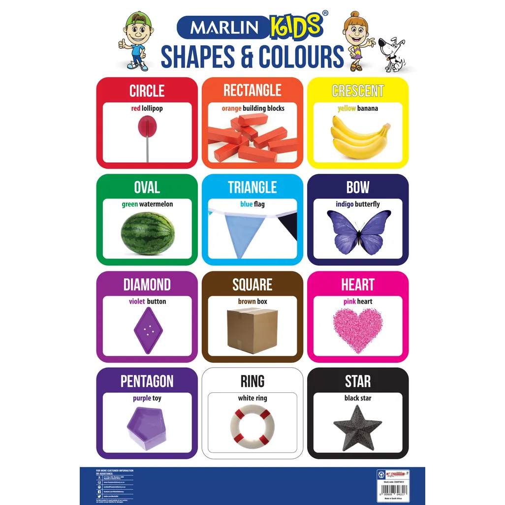 kids charts - shapes & colours | At Your Door Office National