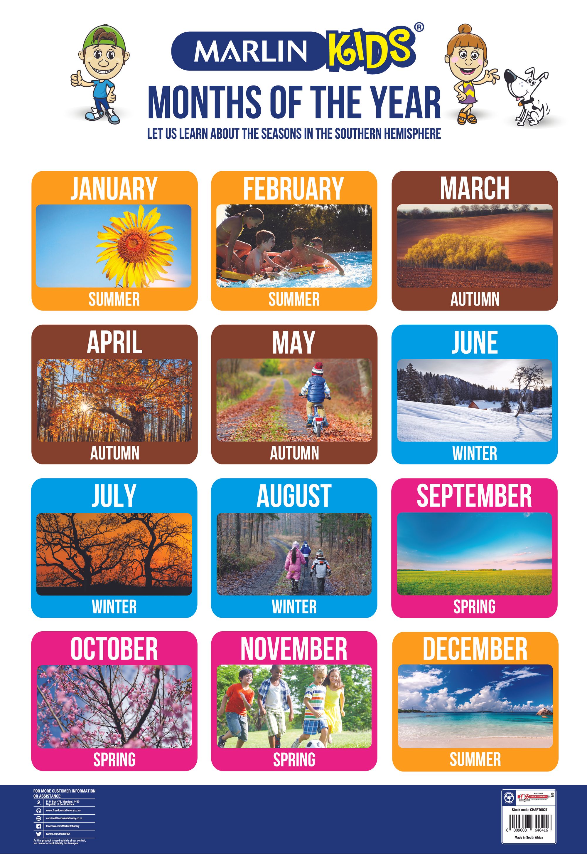 kids charts - months of the year | Folio Office National