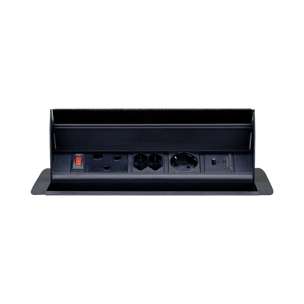 flip-up power_dock - flip-up 4 inserts - black - each | ICA Office National