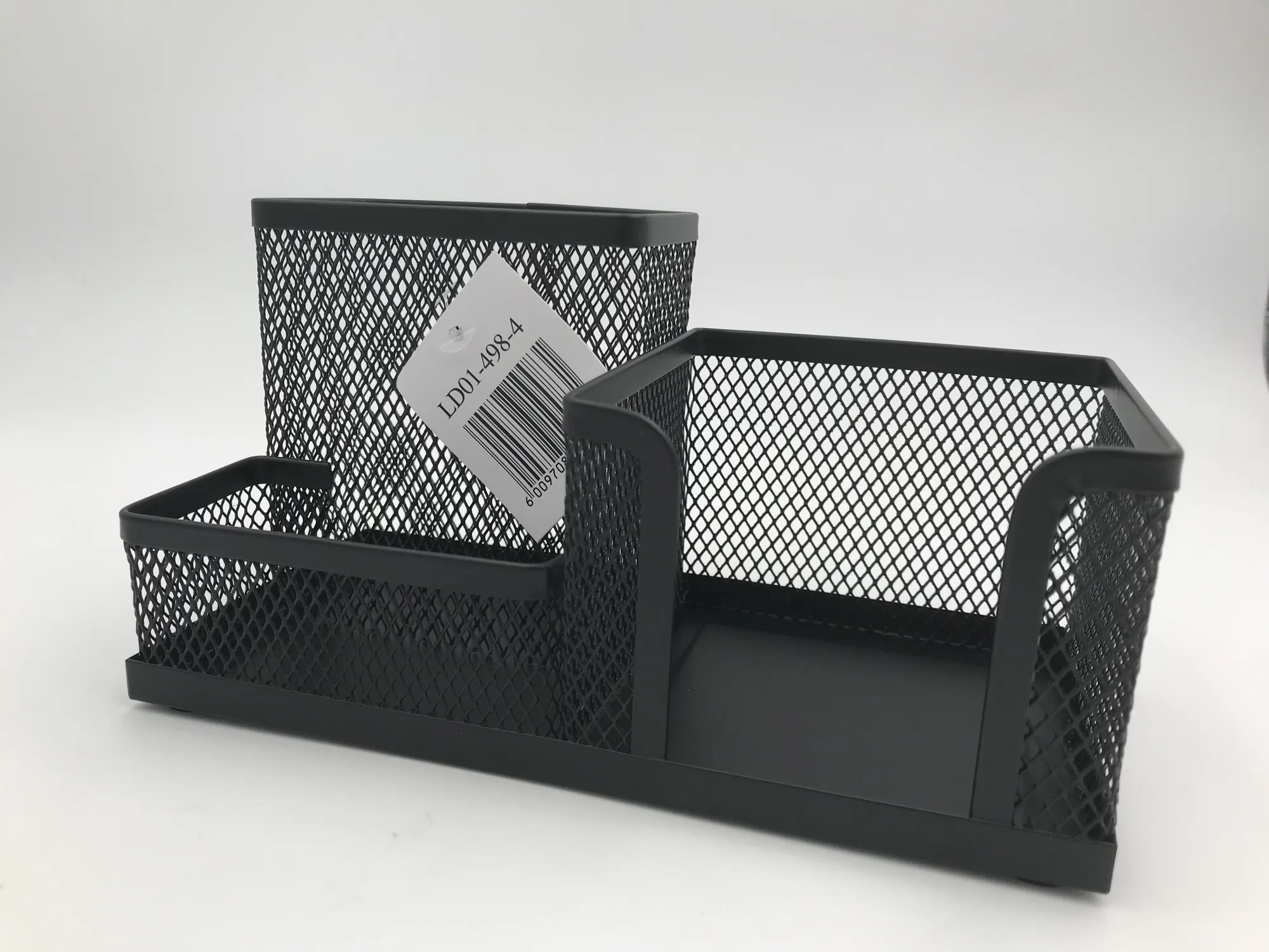 mesh steel desk range - desk organiser - black | Office National